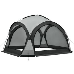 pro.tec Pavillon, Hellgrau, Dunkelgrau, Textil, 345x247x345 cm, Sonnen- & Sichtschutz, Pavillons & Pergolas, Pavillons