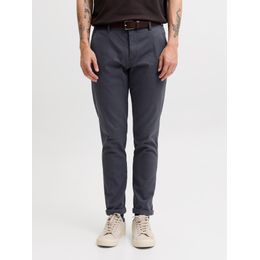 Jack & Jones JACK & JONES Herren Chinohose "JPSTMARCO JJFURY AKM", grau, Gr. 33, unifarben, Web, Obermaterial: 98% Baumwolle, 2% Elasthan, Hosen,