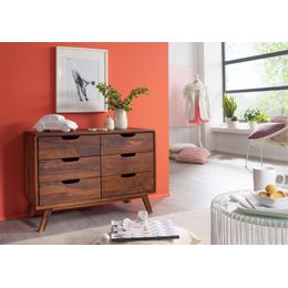 Kommode Sheesham 90x40x65 walnuss gewachst MALM&Ouml; 2 #105