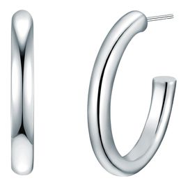 YOKOAMII Damen Paar Creolen "Set: Y51", 28,8mm, silber, Ohrringe, Creolen silber