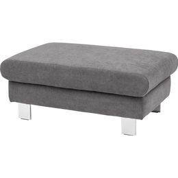 Hocker COTTA, B:100cm H:45cm T:65cm, grau, Microfaser PRIMABELLE (100% Polyester);Kunstleder SOFTLUX;Feinstruktur (100% Polyester);Kunstleder