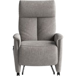Sit & More TV-Sessel SIT & MORE, B:76cm H:119cm T:84cm, grau, 100% Polyester, Sessel, "Cremona Comfort", wahlweise manuell oder elektrischer Funktion mit Akku