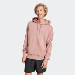 Herren Kapuzensweatshirt "ESSENTIALS LOOSE-FIT 3-STREIFEN LOGO FRENCH TERRY HOODIE", rosa, Gr. S, adidas Sportswear, Obermaterial: 55% Baumwolle, 36%