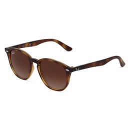 Ray-Ban Junior RJ 9070S | Unisex-Sonnenbrille | Fassung: Vollrand, Quadratisch, Kunststoff, Havanna | Glasfarbe: Braun