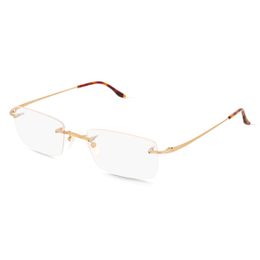 Fielmann MC 652 CL TIM Brille Herren | Fassung: Randlos, Quadratisch, Gold Matt