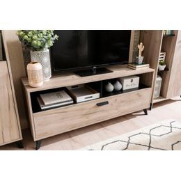Home Affaire Lowboard OTTO HOME, B:137,5cm H:48,5cm T:40cm, grau, Holzwerkstoff, Wohnzimmer, Sideboards, "Umbria", Kommode, Breite 137,5 cm