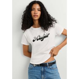 Pepe Jeans Damen Print-Shirt "print t-shirt BAO", wei&szlig;, Gr. L, 100% Baumwolle, Shirts