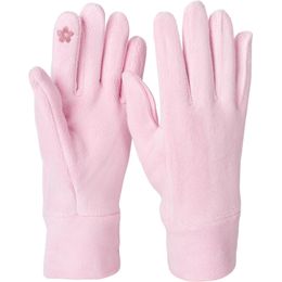 styleBREAKER Damen Fleecehandschuhe "Einfarbige Touchscreen Fleece Handschuhe", rosa, Modisch, Obermaterial: 10% Elasthan EL. 90% Polyester PES.,