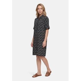 Betty Barclay Damen Hemdblusenkleid "Damen mit Aufdruck"dunkelblau, braun, Gr. 42, Obermaterial: 100% Viskose, Kleider