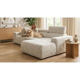 Ecksofa OTTO HOME, B:285cm H:80cm T:175cm, grau, 100% Polyester, Wohnzimmer, Sofas, "Ballerup 235 x 175 cm, auch mit verstellbarer Sitztiefe",
