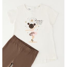 IDO M&auml;dchen Shorts "BABY GIRL SUMMER SET"milk, Gr. 74, 100% Baumwolle - 95% Baumwolle, 5% Elasthan, Hosen