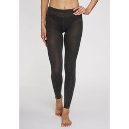 Lavana Damen Strickstrumpfleggings "Baumwoll Strumpfhose ohne Fu&szlig;, Uni Farben", Gr. 52, grau, Obermaterial: 70% Baumwolle, 28% Polyamid, 2% Elasthan,