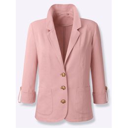Inspirationen Damen Jackenblazer "Blazer", rosa, Gr. 42, 55% Leinen, 45% Viskose, Blazer