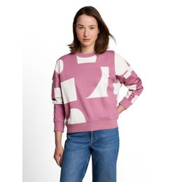 Damen Sweatshirt, rosa, Gr. S, Tom Tailor Denim, gemustert, Sweatware, Obermaterial: 100% Baumwolle, Sweatshirts, mit All-Over Print