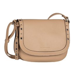Tom Tailor Damen Satteltasche "Elaria", beige, Polyurethan, clean, gepflegt, gepr&auml;gtes Muster, unifarben, Taschen, Western-Chic mit Nieten und &Ouml;sen