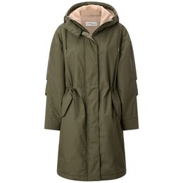 LangerChen Damenparka mit Teddypl&uuml;sch XL Oliv
