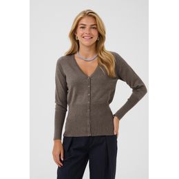 Saint Tropez Damen Strickjacke "MilaSZ Slim Cardigan"mink melange, Gr. XL, meliert, Strick, Obermaterial: 70% Viskose, 30% Polyester, Strickjacken,