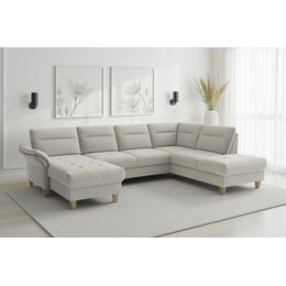 Sit & More Wohnlandschaft SIT & MORE, B:292cm H:90cm T:212cm, beige, 100% Polyester, Sofas, "Pamela U-Form, B: 292 cm, optional Schlaffunktion &