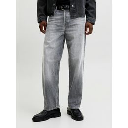 Jack & Jones JACK & JONES Herren Relax-fit-Jeans "JJIALEX mit cleanem Look und Taschenvielfalt"light schwarz washed, Gr. 32, Abriebeffekte, Denim/Jeans,