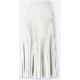 Heine Damen Strickrockecru, Gr. 46, unifarben, 50% Viskose, 28% Polyester, 22% Polyamid, R&ouml;cke