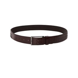 BOSS - G&uuml;rtel f&uuml;r Herren, geflochten, Leder (Dunkelbraun)