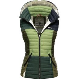 Navahoo Damen Steppweste "Shadaa Multikulti", gr&uuml;n, Gr. S, Oberstoff: 100% Nylon. Futter: 100% Polyester. Wattierung: 100% Polyester, Westen,
