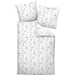 Bettw&auml;sche Janine, wei&szlig;, Interlock-Jersey, Obermaterial: 100% Baumwolle, Bettw&auml;sche, "CARMEN S 55132 09 135X200,80x80", mit Rei&szlig;verschluss