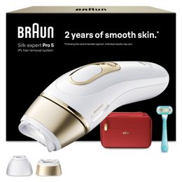 Braun IPL-Haarentferner "Silk-expert Pro 5 PL5221", wei&szlig;, B:27,6cm H:19,4cm T:9,8cm, IPL-Haarentferner, Dauerhafte Haarreduktion, mit Tasche,