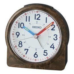 Seiko Quarzwecker, braun, Wecker, Reisewecker, Schlafzimmer, Beleuchtung, Schlummerfunktion