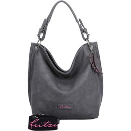 Damen Schultertasche "Eco-Fritzi01", Fritzi aus Preussen, grau, unifarben, Taschen, aus veganen und recycelten Materialien