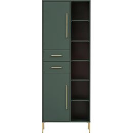 Hochschrank Welltime, B:67,1cm H:184,3cm T:33,1cm, gr&uuml;n, FSC-zertifizierter Holzwerkstoff, Badezimmer, Schr&auml;nke, "Kent, Hochschrank, Made in Germany,
