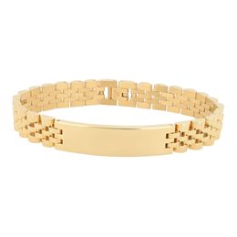 Adelia&acute;s ADELIA ́S Damen Gliederarmband "Armband &ndash; Gliederarmband aus Edelstahl 21 cm", 21cm, Edelstahl, gold, Edelstahl, Armb&auml;nder, Ein kleines Geschenk mit