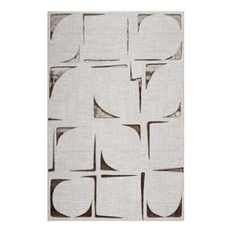 Teppich Esprit, B:200cm H:8mm L:200cm, braun, Polypropylen, Wohnzimmer, Teppiche, "Nelle", Kurzflorteppich, gewebt, geometrisch, modern, Wohnzimmer,