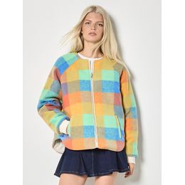 Apricot Damen Steppjacke "Wendbare Fleece-Steppjacke", wei&szlig;, Gr. 34, kariert, gewebt, Obermaterial: 100% Polyacryl PAN., Jacken, mit Karomuster