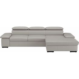 Sit & More Ecksofa SIT & MORE, B:286cm H:73cm T:174cm, grau, Wohnzimmer, Sofas, "Alcudia L-Form", wahlweise mit Schlaffunktion