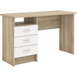 Schreibtisch Home Affaire, B:120cm H:72,6cm T:48,1cm, wei&szlig;, B&uuml;ro, Tische, "Function Plus, Arbeitstisch, B&uuml;rotisch", Computertisch mit 3 Schubladen,