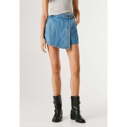 PEPE JEANS Damen Shorts "denim shorts REGULAR SKORT HW", blau, Gr. 26, 100% Baumwolle, Hosen