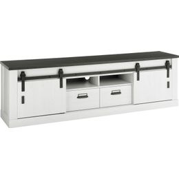 Lowboard Home Affaire, B:201cm H:61cm T:43cm, wei&szlig;, Wohnzimmer, Sideboards, "Sherwood, TV-Unterteil im Industrial-Style, Kommode, TV-Schrank",