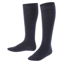 Falke Kinder Kniestr&uuml;mpfe "Comfort Wool", Gr. 35, blau, Obermaterial: 70% Schurwolle WV. 16% Polyamid PA. 12% Baumwolle CO. 2% Elasthan EL., glatt,