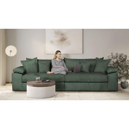 Big-Sofa OTTO HOME, B:303cm T:123cm, gr&uuml;n, 100% Polyester, Sofas, "Soft&Cosy XXL, B: 303 cm - OTTO. Verl&auml;ssliche Qualit&auml;t.", Mega-Sofa, Cord oder