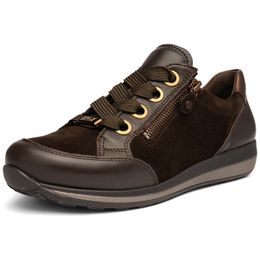Ara Damen Keilsneaker "OSAKA", Gr. 6,5, wei&szlig;, Glattleder, Veloursleder, kontrastfarbene Details, Schuhe, Freizeitschuh, Halbschuh, Schn&uuml;rschuh mit