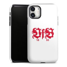 DeinDesign iPhone 11 Handy Panzer Handyh&uuml;lle robuste Outdoor H&uuml;lle Schutzh&uuml;lle gl&auml;nzend Official Licensed Product Lettering Vfb Stuttgart Tough Case