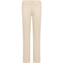 Mustang Damen Bootcut-Jeans "Damen Style Shelby Slim Boot", beige, Gr. 32, unifarben, Denim/Jeans, 99% Baumwolle, 1% Elasthan, Jeans