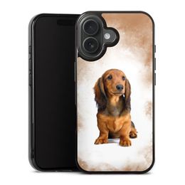 DeinDesign iPhone 17 Handy Silikon H&uuml;lle Case schwarz Handyh&uuml;lle Pet Dachshund Dog