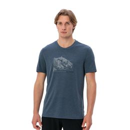 Vaude Herren Funktionsshirt "MEN'S TEKOA T-SHIRT III", blau, Gr. L, Obermaterial: 75% Polyester, 25% Lyocell, Shirts, sportliche Passform, Kurzarm,