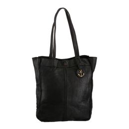Harbour 2nd Damen Shopper "Elbe 1", grau, Leder, Taschen, Damen Schultertasche, Umh&auml;ngetasche mit Schmuckanh&auml;nger