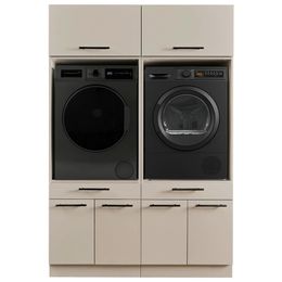 Hauswirtschaftsraum Laundreezy, Kaschmir, Holzwerkstoff, 2 Schublade(n) Schubladen, 135x200x67.5 cm, Waschk&uuml;che, Hauswirtschaftsraum