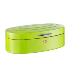 Wesco Brotkasten Elly Classic Line, Limette, Metall, oval, 26x41.5x14 cm, Gr&uuml;ner Punkt, nachhaltig, K&uuml;chenzubeh&ouml;r, Brotk&auml;sten & -K&ouml;rbe