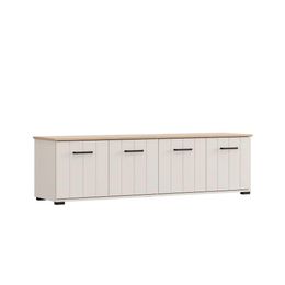 CARRYHOME Lowboard, Kaschmir, Eiche Artisan, Kunststoff, 156x44x40.5 cm, stehend, Wohnzimmer, Wohnw&auml;nde, Lowboards, Lowboards stehend