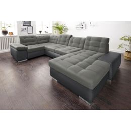 Sit & More Wohnlandschaft SIT & MORE, B:355cm H:75cm T:208cm, schwarz, Luxus-Microfaser (Variante 2: 90% Polyester, 10% Polyamid);Flachgewebe (100%